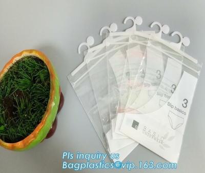 China Transparent bottom gusset slider Zip lockk pvc zipper bags with holding loop, slider biodegradable zipper bag, slider zip for sale