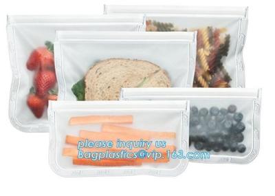 China ReZip Seal Reusable Storage Bag PEVA food/snack/lunch storage bag, Reusable zip seal leakproof peva food snack storage b for sale