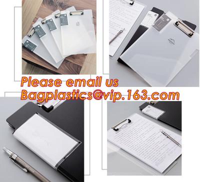 China PP Material Document Pocket File Folder, A4 pp file folder, clear clip file folder for sale