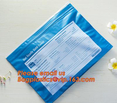 China high quality a4 plastic PP poly envelope zipper lock file folder bag with front button pocket for sale