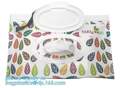 China Portable wet tissue packaigng bag container, EVA custom wet tissue bag, tissue container bag,tissue packaging diaper pac for sale