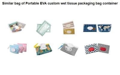 China Portable wet tissue packaigng bag container, EVA custom wet tissue bag, tissue container bag,tissue packaging diaper pac for sale