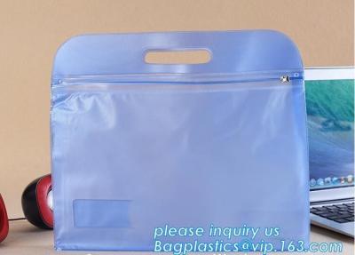 China Biodegradable custom colored PVC zipfile document folder a4 document bag polyester zipper document bag waterproof bageas for sale