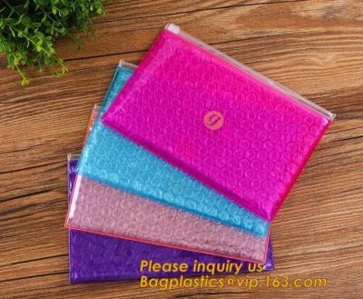 China Bubble Zip lockk bag/bubble slider bag/bubble zipper bag customize color size printing,Bubble Padded Bag EPE/PO Film Bag E for sale