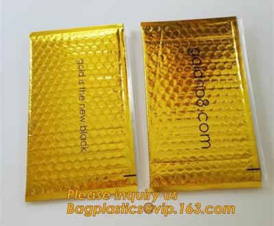 China Slider padded grip seal Golden bags, air bubble bag with slider zipper,design custom anti static plastic black Zip lockk b for sale