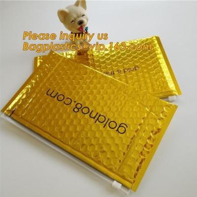 China Slider padded grip seal Golden bags, air bubble bag with slider zipper,design custom anti static plastic black Zip lockk b for sale