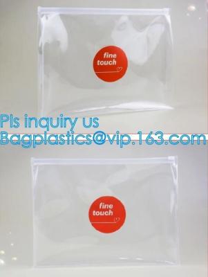 China Horizontal Style Top Slider Closure Zip PVC Pack Bag for Tower Clothing Pack Clear and Frosted Sides, PVC / EVA / TPU zi for sale