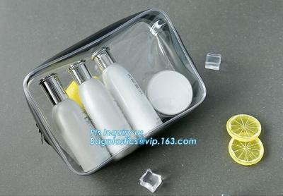 China Transparent EVA plastic beach cosmetic bag, vinyl transparent clear PVC zipper cosmetic bag, waterproof clear zipper pla for sale