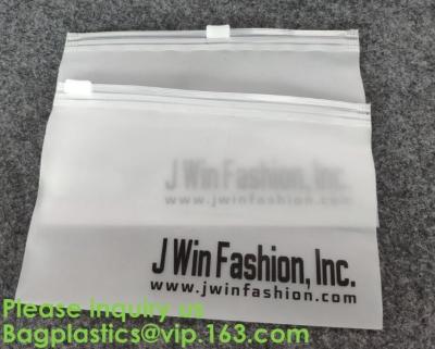 China Transparent PVC Biodegradable Custom Frosted Slider Zipper Pouch For Bikini Swimwear Clothing Plastic Packaging Zip lockk for sale