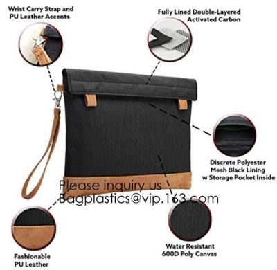 China Carbon Lined Smell Proof Bags And Container With Lock,Discreet Odorless Carbon Lined Smell Proof Travel Storage Bag for sale