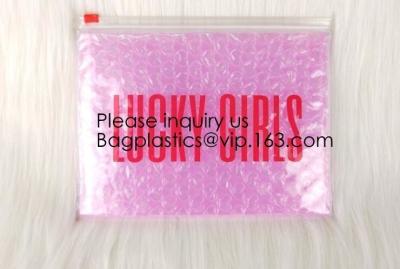 China Wholesale PVC Plastic Zipper Bubble Cosmetic Bag With Custom Logo,Holographic Zip lockk Bubble Bag For Cosmetic/Hologram B for sale