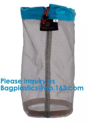 China Nylon Mesh Net Drawstring Bag Mesh Pouch Organic Mesh Produce Bags With Custom Logo,Reusable Eco Friendly Nylon Drawstri for sale