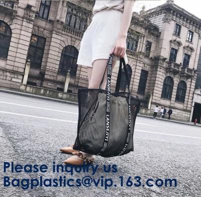 China Mesh Tote Bag Customs Logo Printing Shopping Bag With Canvas Drawstring Bag, Double Drawstring Multiple Sizes Bagease for sale