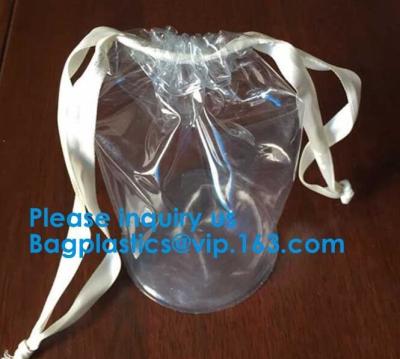 China PVC Transparent Drawstring Bag For Sports Cloth,Promotional Transparent PVC Clear Drawstring Backpack Bags Promotion Gif for sale
