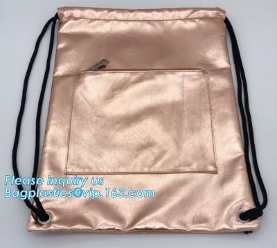 China Custom PU Leather Drawstring Bags Leather Pouches with LOGO,Waterproof PU Leather Drawstring Bag, Bagease, Bagplastics for sale