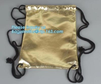 China Custom PU Leather Drawstring Bags Leather Pouches with LOGO,Waterproof PU Leather Drawstring Bag, Bagease, Bagplastics for sale