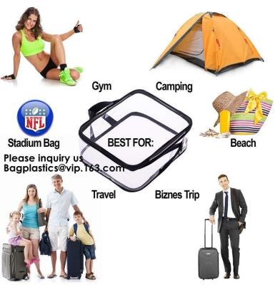 China Clear Zipper Bag With Compression Packing Closure,Toiletry Bag With Pink Trim And Zipper Closing PVC zipper pouch bageas for sale