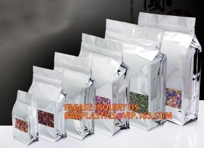 China Reusable Stand up Zipper Pouch Aluminum Foil Bags, Square Bottom Coffee Packaging Bags With Valve,Coffee Packaging Bags for sale
