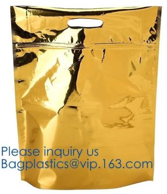 China qual seal flat bottom stand up pouch with Zip lockk,plastic bag slide zipper with side gusset,metalized 8 side seal food p for sale
