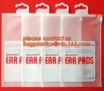 China PVC customized hanger zipper bag/rigid handle zipper bag/hook handle polybag,Hanger Hook PVC Plastic Bag For Clothes for sale