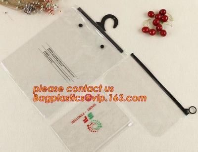 China Custom Hanger Plastic Apparel Packaging Bags OEM Biodegradable Cloth Packing Zip lockk Clothing Self Seal Garment bagease for sale