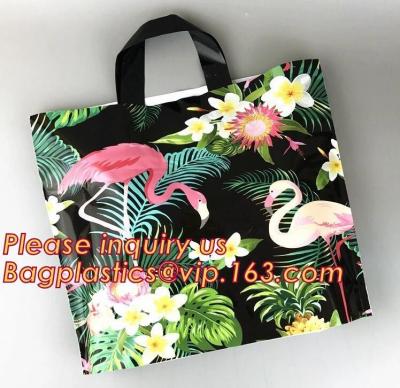 China Stylish, concise plastik shopping shopping bags with logos and soft loop handle plastic bag,Stamp Printed Ameritote Plas for sale