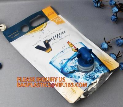 China Custom reusable 1L 2L 3L fresh juice milk spout bags with handle,Fresh 5L Dispenser Fruit Juice Bag In Box With Valve for sale