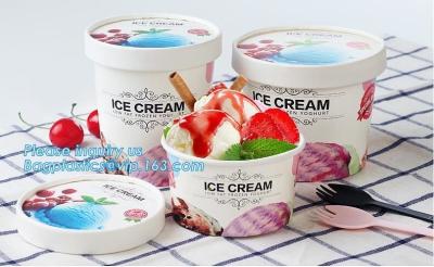 China Own Logo Disposable Paper Icecream Ice Cream Cup,Disposable Plastic Cold Drink Icecream Pearl Milk Tea Cup bagease pack for sale