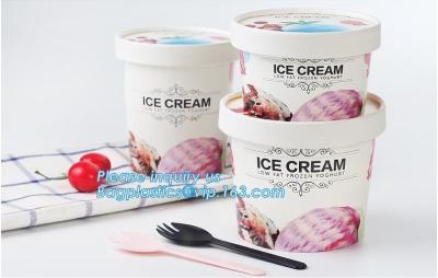 China Own Logo Disposable Paper Icecream Ice Cream Cup,Disposable Plastic Cold Drink Icecream Pearl Milk Tea Cup bagease pack for sale