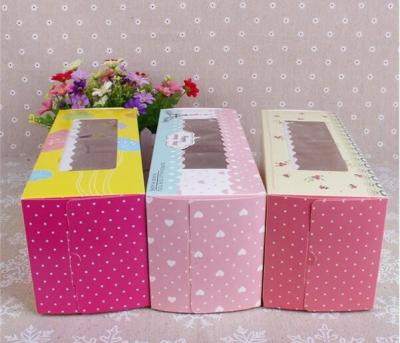 China Customized color square white cheap macaron square cake box for packing,embossing cheese cup moon tall cake paper box for sale