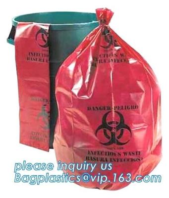 China autoclavable Biohazard Collection Bags, 40 Gallon Biohazard Garbage Bag, ldpe biohazard plastic bags, bagplastics, pac for sale