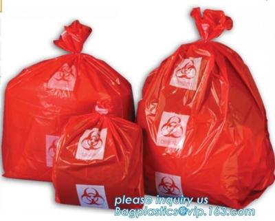 China Biohazardous Waste Bag \PE type Yellow Medical Waste Bags, Plastic Medical Printed Waste Biohazard Bag, bagplastics, bag for sale