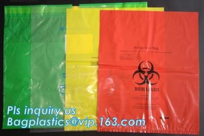 China Biohazard disposable medical sterilization retort pouch bags hospital medical waste garbage biohazard bag, bagplastics for sale