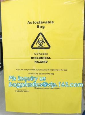 China Yellow infectious medical waste disposal plastic bag Biohazard garbage bags, Yellow Waste Bag Disposable Bags For Medica for sale