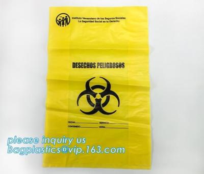 China Soiled Linens Trash Bags Yellow Drawstring Tie and One Color Printed, 20-30 Gallon 1.3mil 30x43 plastic blue soiled line for sale