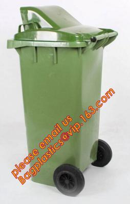 China 240liter plastic trash bin / waste bin, Eco-Friendly Feature and Outdoor Usage plastic garbage bin with pedal liners for sale