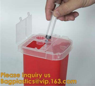 China Medical disposable sharp container,Best Selling 30 Liter Disposable Un3291 Square Sharps Container Medical Disposal Shar for sale