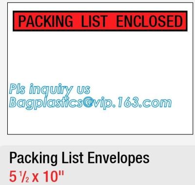 China FedEx packing list envelope adhesive tape bag Pressure Sensitive zip lock packing list envelope, Post Fedex Plastic Expr for sale