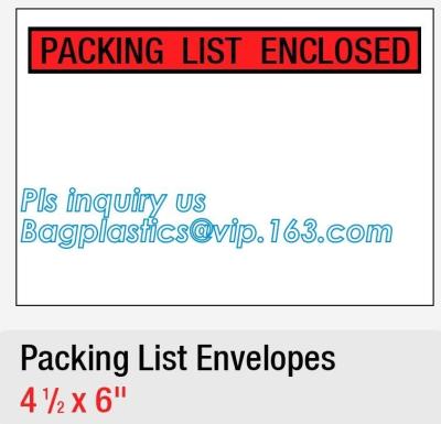 China FedEx packing list envelope adhesive tape bag Pressure Sensitive zip lock packing list envelope, Post Fedex Plastic Expr for sale