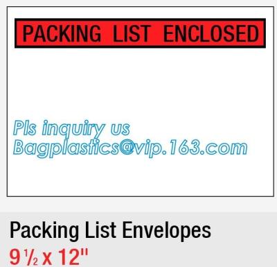 China FedEx packing list envelope adhesive tape bag Pressure Sensitive zip lock packing list envelope, Post Fedex Plastic Expr for sale
