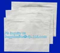 China polyethene PE self-adhesive packing list document envelopes, PE packing list envelope, self adhesive closure packing lis for sale