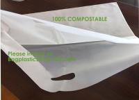 China Compostable biodegradable packaging mailing bag with handle,Biodegradable compostable plastic courier shipping envelope for sale