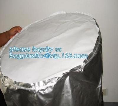 China IBC foil Liner for bulk juice wine, Liquid packaging boxes storage carton ibc alunimium bag, Round Bottom Flexible Drum for sale