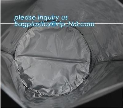 China IBC foil Liner for bulk juice wine, Liquid packaging boxes storage carton ibc alunimium bag, Round Bottom Flexible Drum for sale