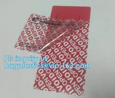 China Warranty VOID If Seal Broken Custom Void Seal Sticker Label,torn invalid security label tamper proof VOID OPEN custom st for sale