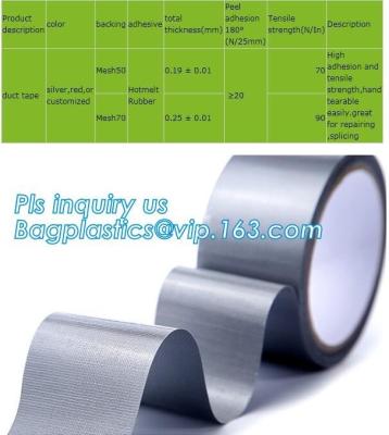 China Pink Silver Color Hot Melt Duck Duct Tape,Strong adhesive pipe wrapping Duct tape for metal,Rubber Gaffa Duct cloth Tape for sale