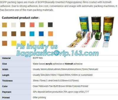 China bopp tape rolls duct tape 48mmX100m adhesive tape,Strong stick Super clear BOPP Adhesive packing tape for carton sealing for sale