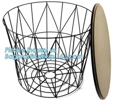 China Commercial use stylish marble top metal wire square coffee table, Steel wire coffee table, high end solid wood table top for sale