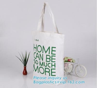 China Fair trade calico cotton canvas tote bag long handle,cotton Canvas Tote Bag with 2 extra pocket outside for day use for sale