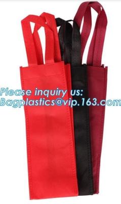China Custom printed non woven drawstring bag for wine, Custom Heavy Duty Non Woven 6 Bottles Carrier Packaging Divided Wine T for sale